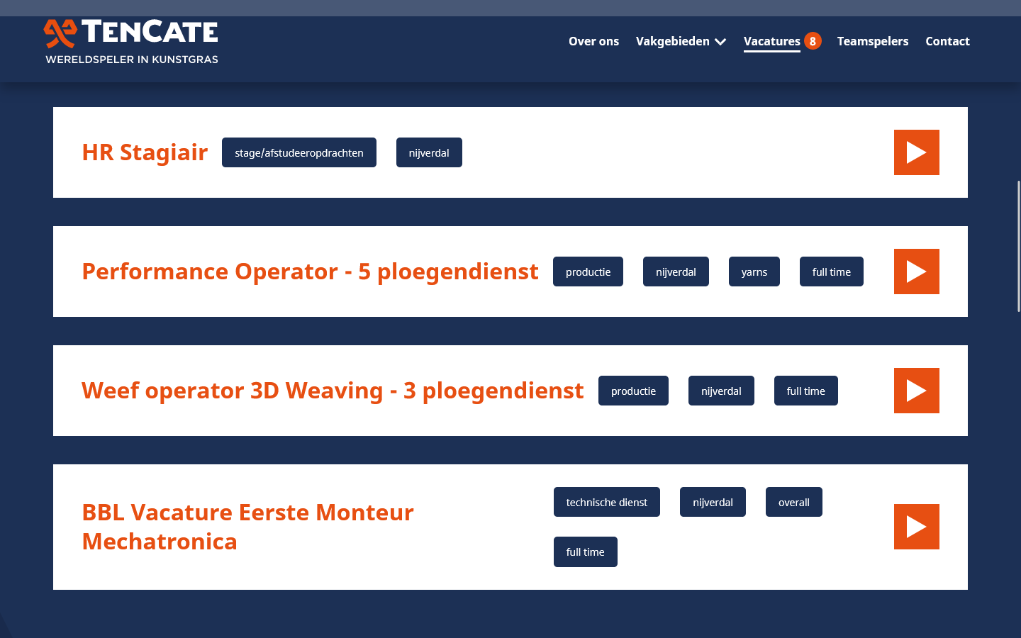 TenCate Grass carrièrewebsite | DiD Online